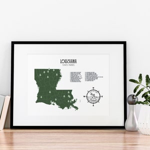 Louisiana State Parks Map - Etsy