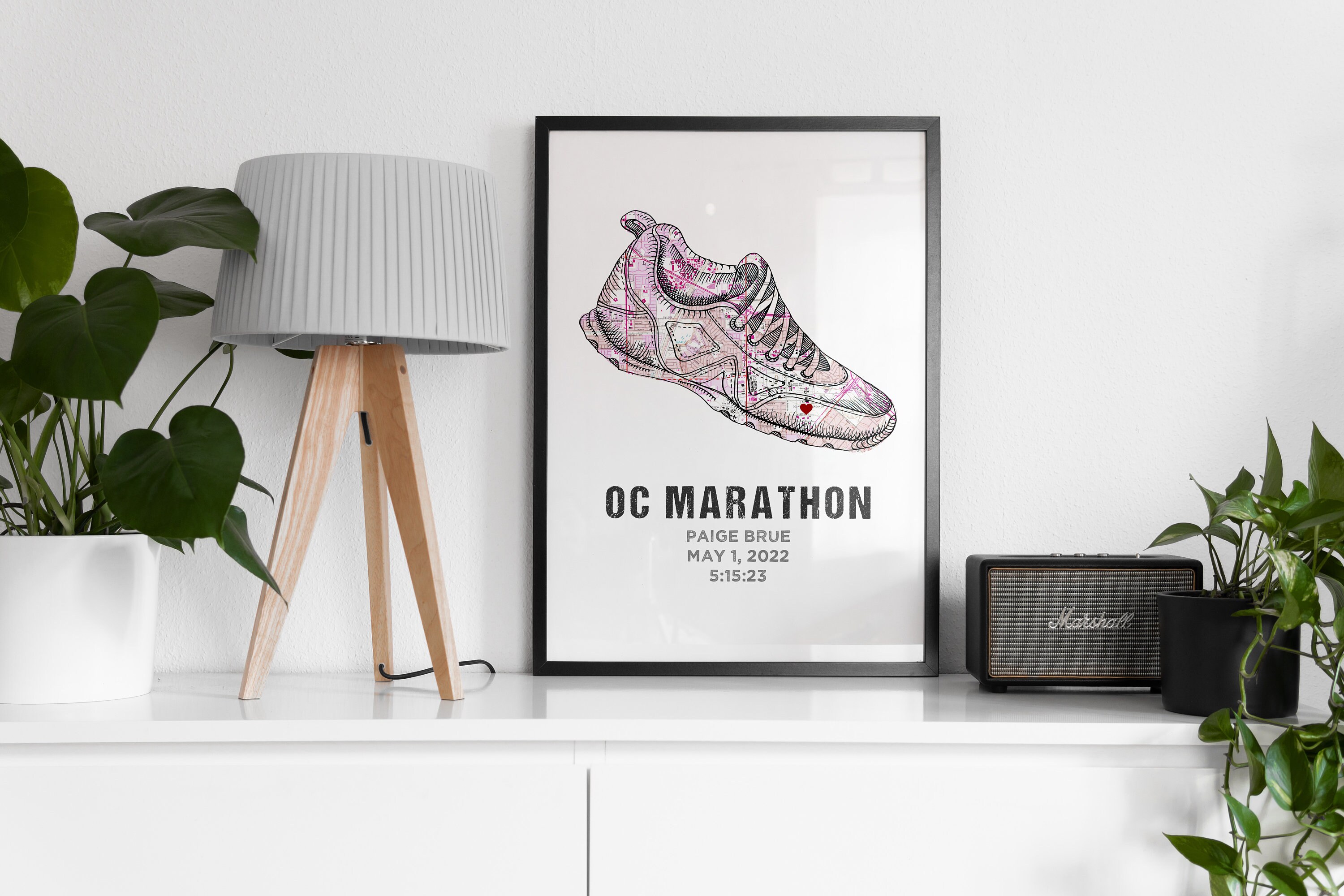 Personalized Marathon Map Gift Custom Gift for Runner - Etsy