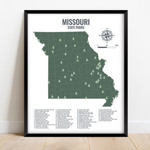 Missouri State Parks Map | Etsy