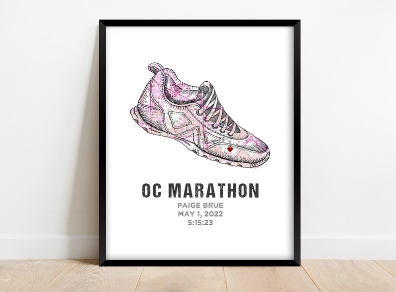 Personalized Marathon Map Gift Custom Gift for Runner - Etsy