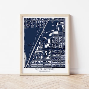 Butler University Map Gift, Indianapolis Map Print - Etsy