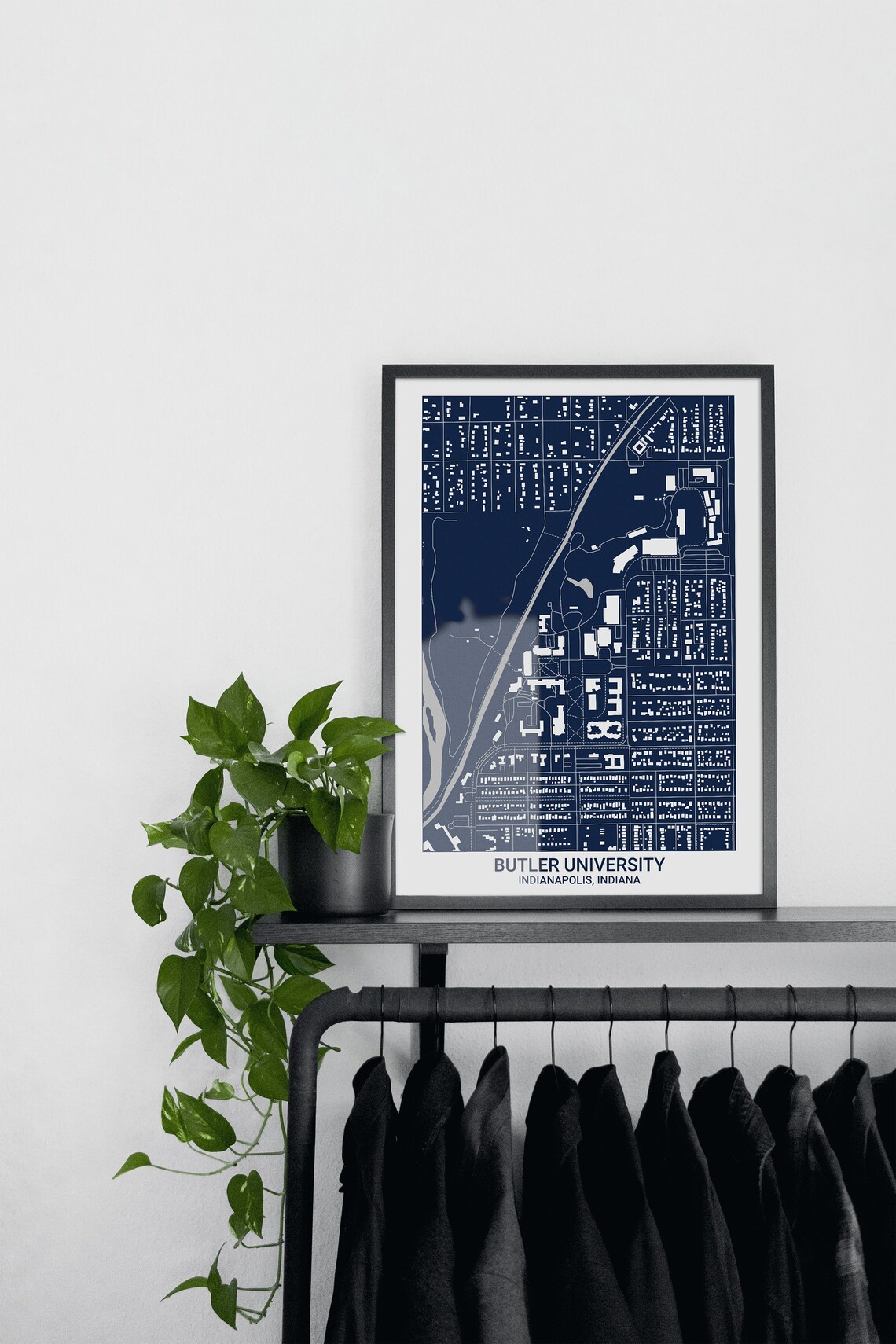 Butler University Map Gift Indianapolis Map Print | Etsy