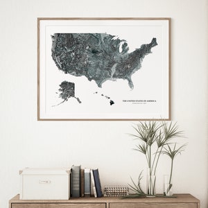 United States Hydrological Map (black), Map of US Rivers and Lakes ...