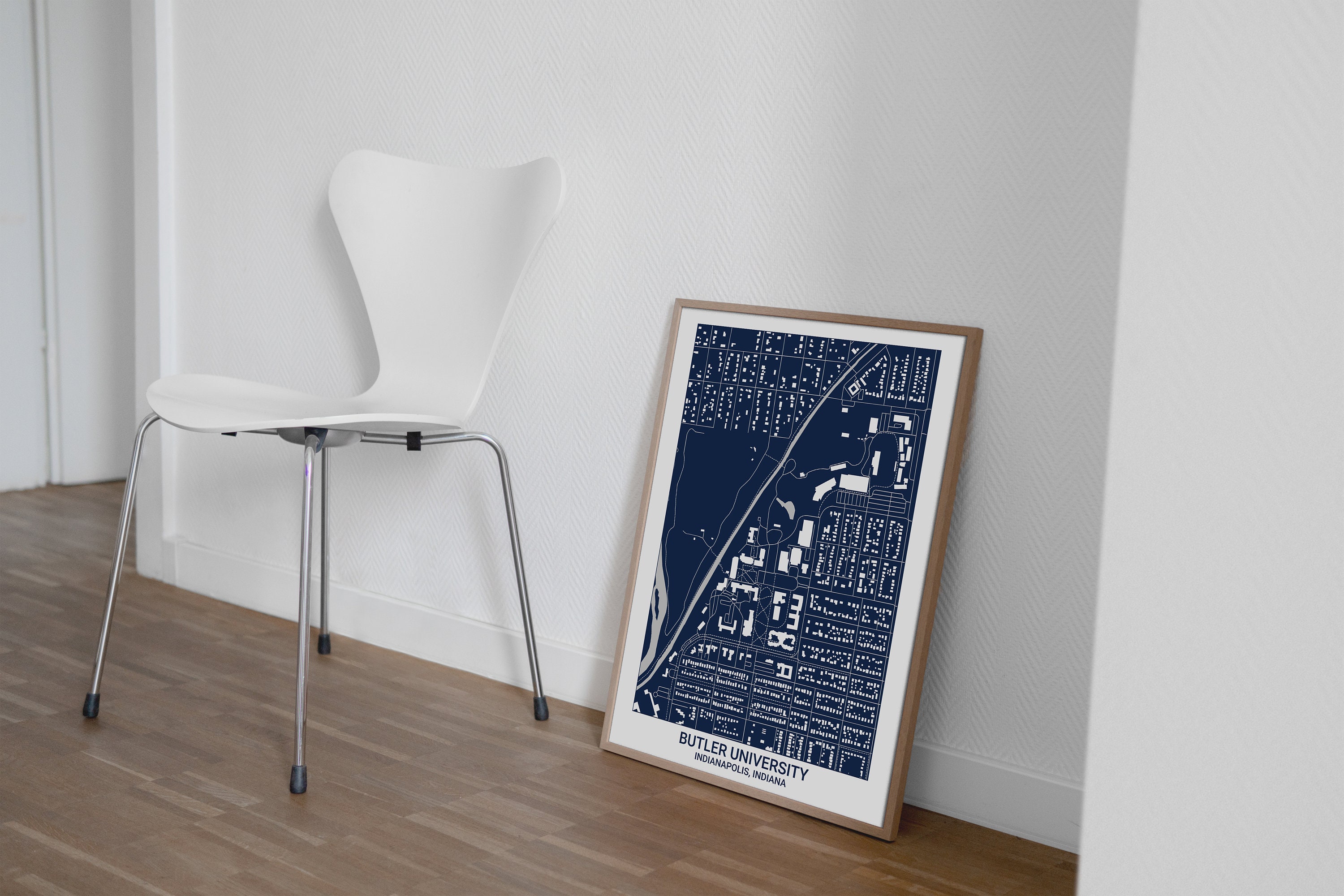 Butler University Map Gift Indianapolis Map Print | Etsy