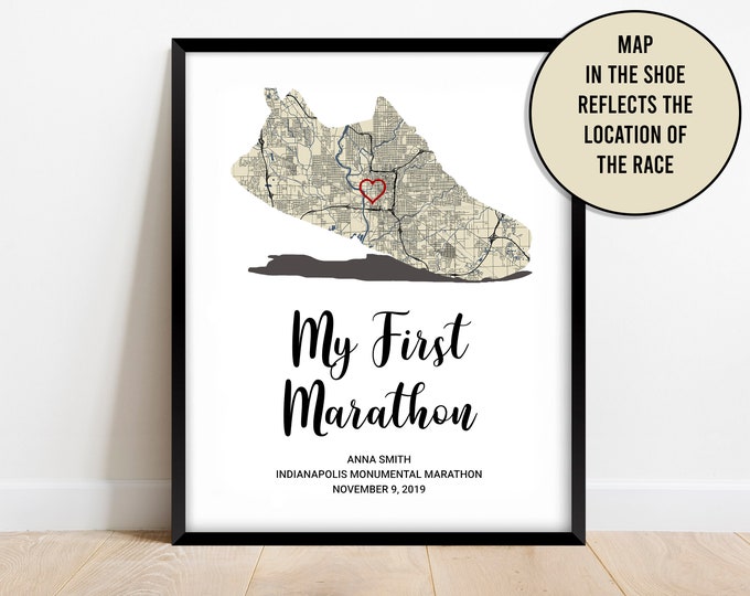 My First Marathon Custom Print - Etsy