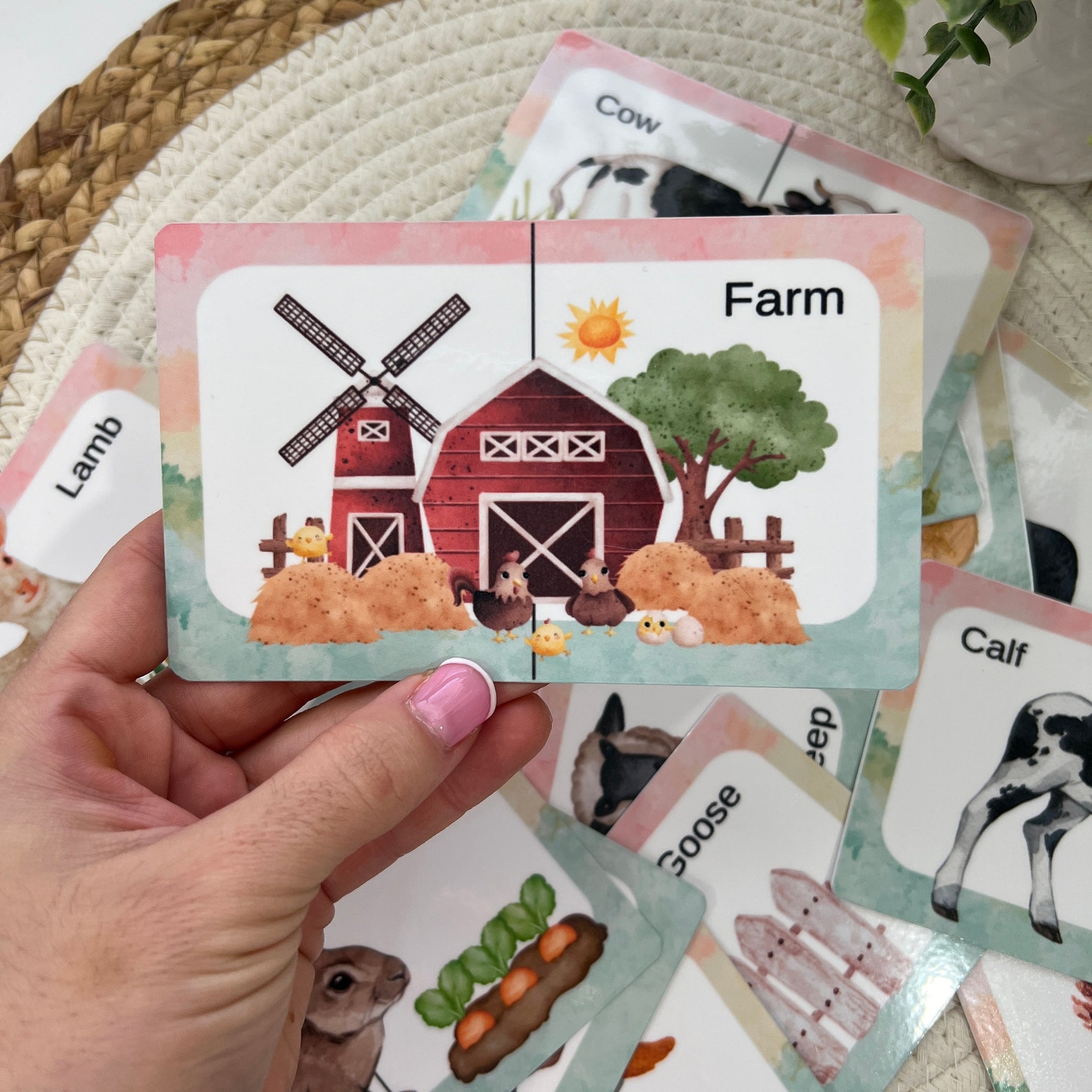 Farm Animals Puzzle, Farm Animal Matching Cards, Farm Animal Theme ...