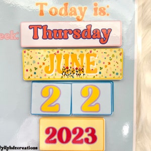 Kids Daily Calendar - Kids Morning Board - Preschool Morning Board ...