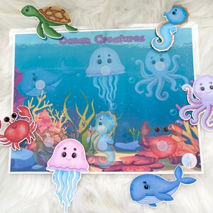 Sea Animals - Sea Creatures - Ocean Creatures Printable - Matching ...