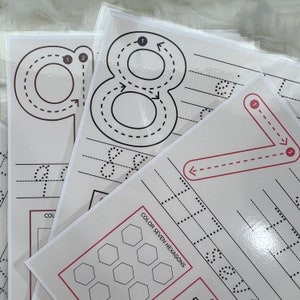 Pre Handwriting Numbers Tracing Worksheets - Preschool Handwriting ...