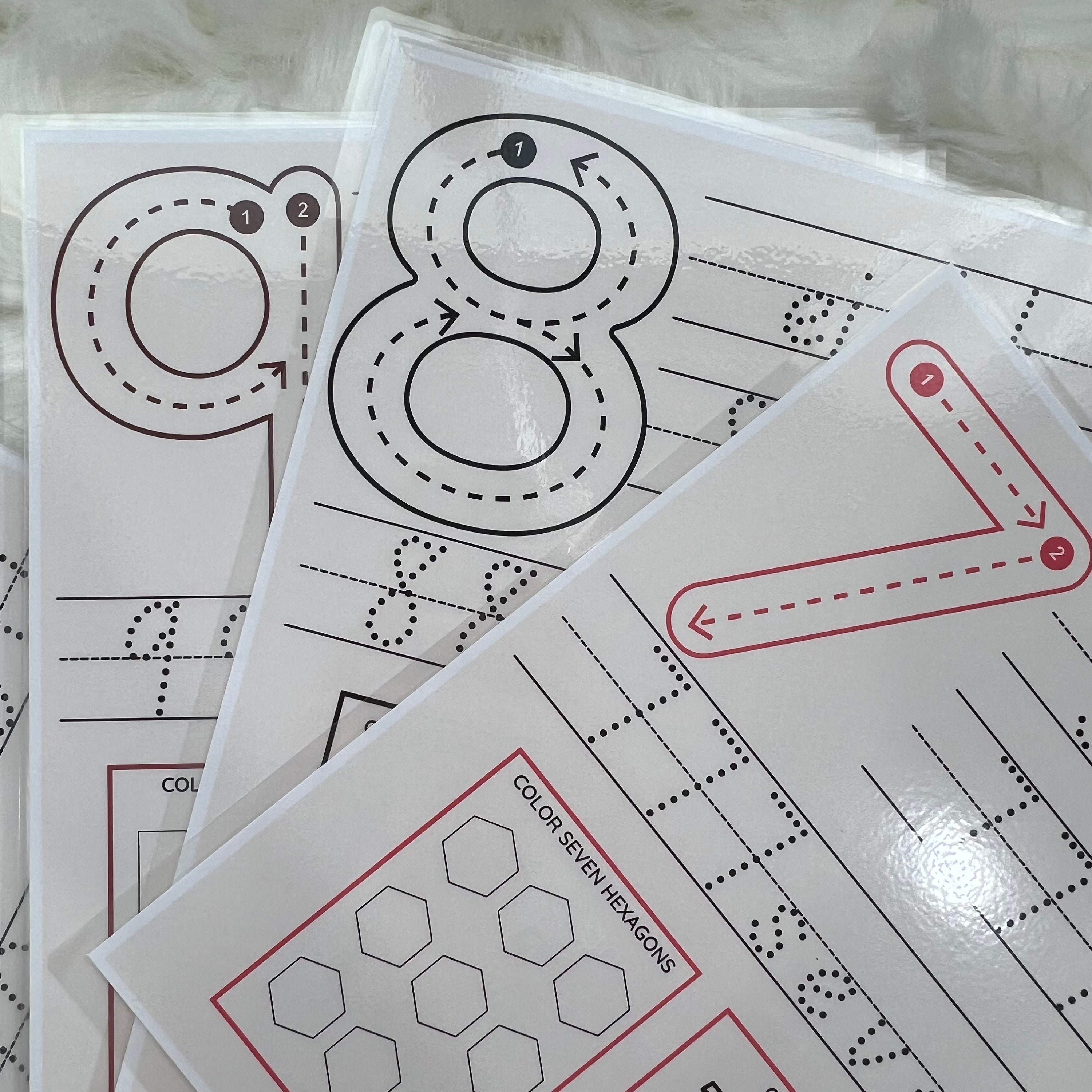 Pre Handwriting Numbers Tracing Worksheets - Preschool Handwriting ...