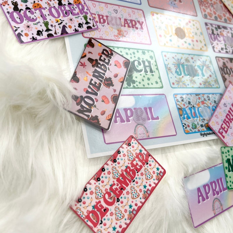 Months of the Year Months of the Year Printable Circle - Etsy