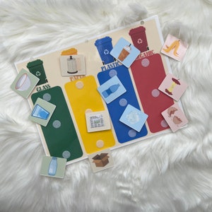 Color Sorting Trash - Waste Sorting Printable - Recycling Game Activity ...