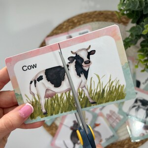 Farm Animals Puzzle, Farm Animal Matching Cards, Farm Animal Theme ...