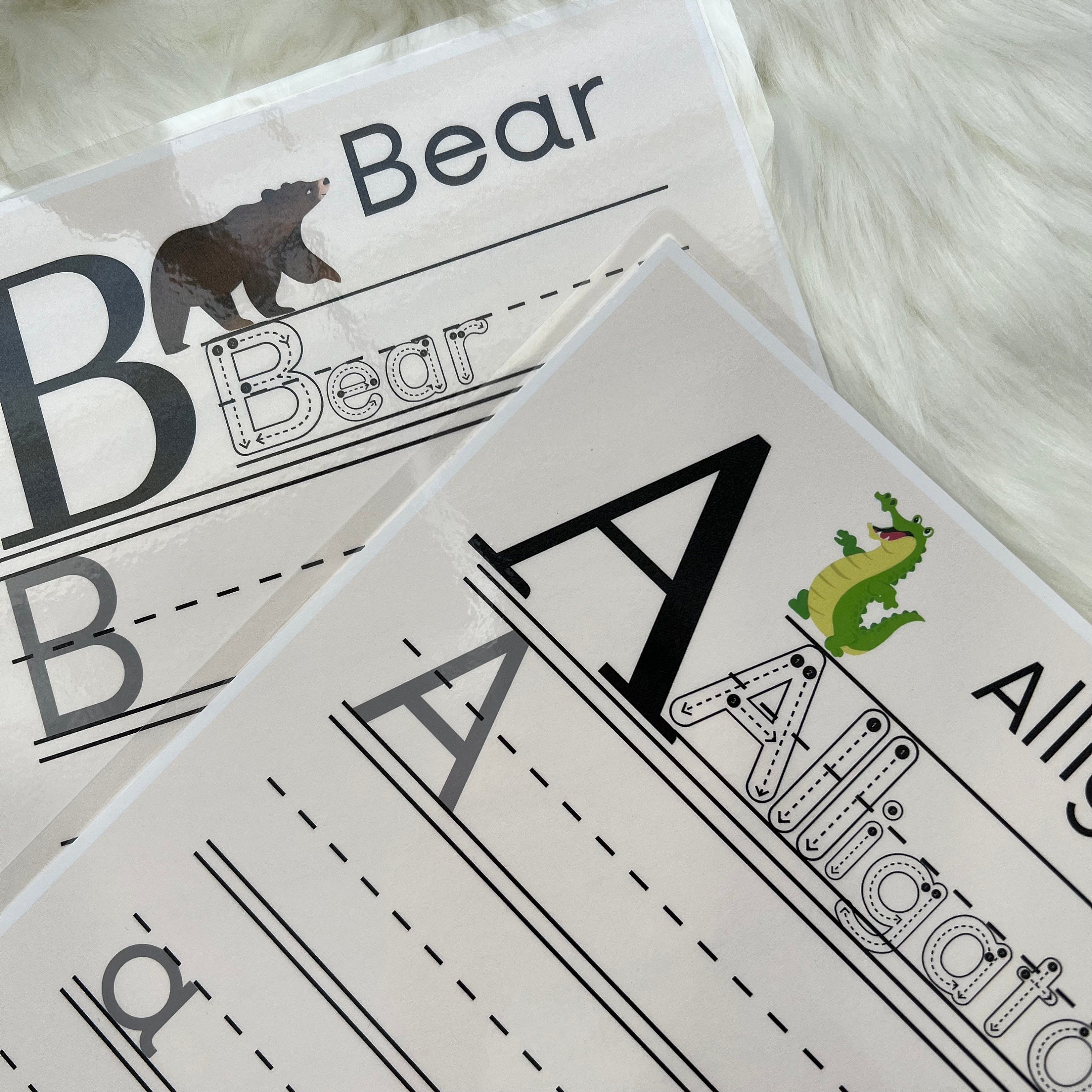 Pre Handwriting ABC Tracing Worksheets Preschool Handwriting - Etsy