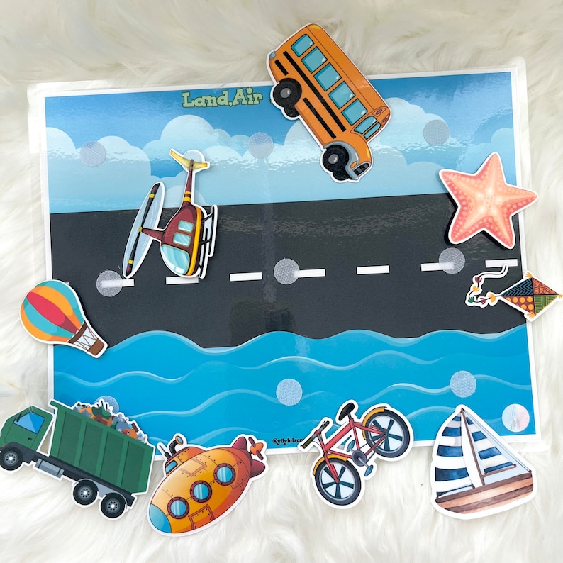 Land Air Water Transportation - Preschool Printable - Land Air and ...