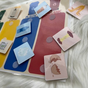 Color Sorting Trash - Waste Sorting Printable - Recycling Game Activity ...