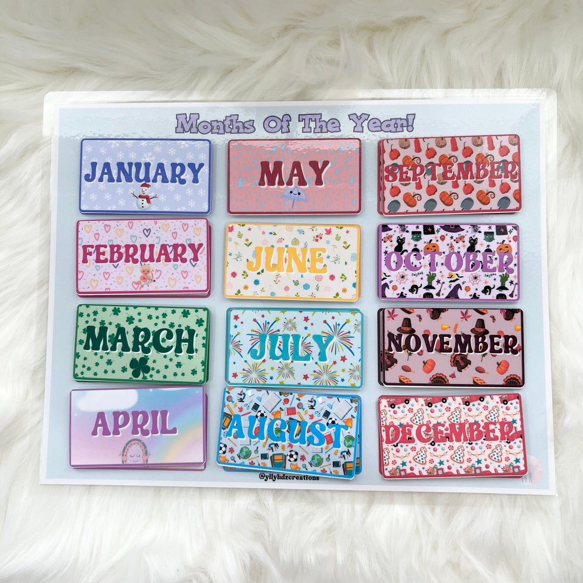 Months of the Year Months of the Year Printable Circle - Etsy