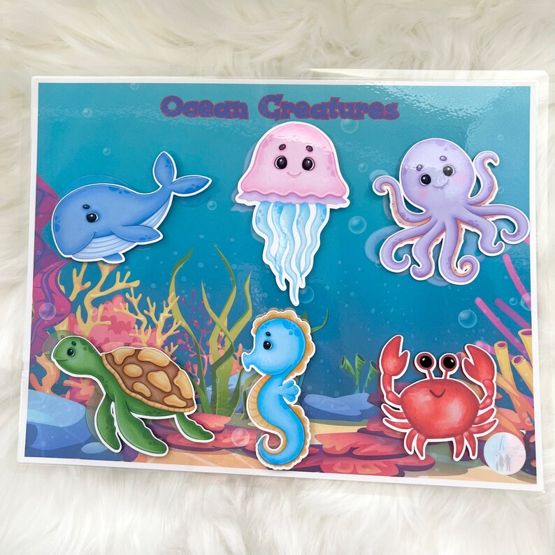 Sea Animals Sea Creatures Ocean Creatures Printable Matching Under the ...