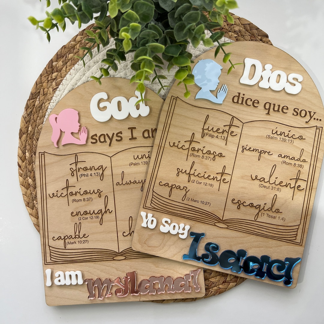 Christian Affirmation Board,personalized Affirmations Sign, Self ...