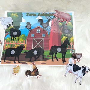 Farm Animals Printable - Farm Animals Worksheet - Farm Animals Matching ...