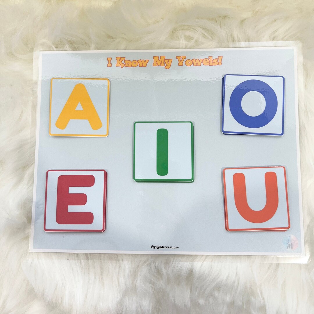 Learning Vowels - Vowels Printable - Vowels Worksheet - Toddler Busy ...