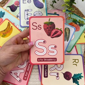 Alphabet Tracing Cards, Alphabet Tracing Worksheets, Fruits and ...