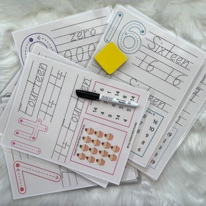 Pre Handwriting Numbers Tracing Worksheets Preschool Handwriting ...