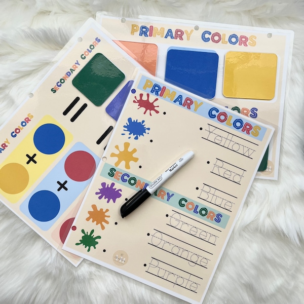 Primary and Secondary Colors Chart - Etsy