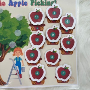 Counting Activity for Preschool, Busy Book Toddler, Montessori Busy ...