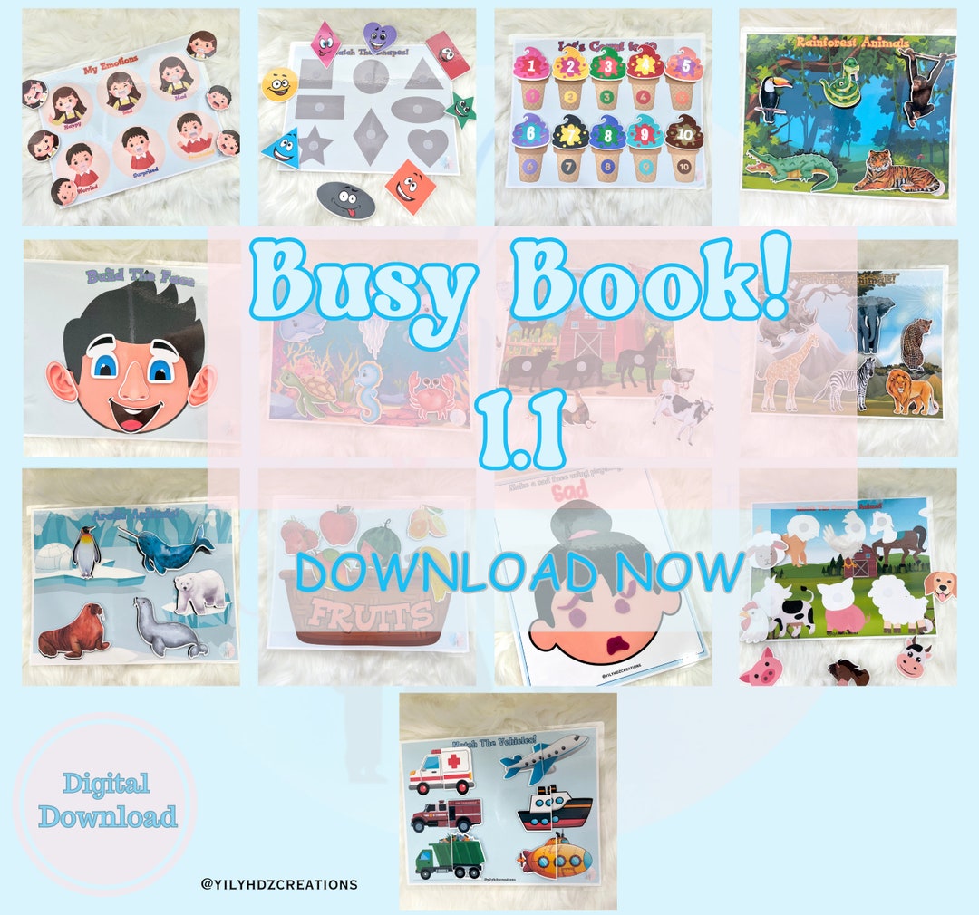 Preschool Learning Binder - Toddler Learning Folder - Busy Binder for ...