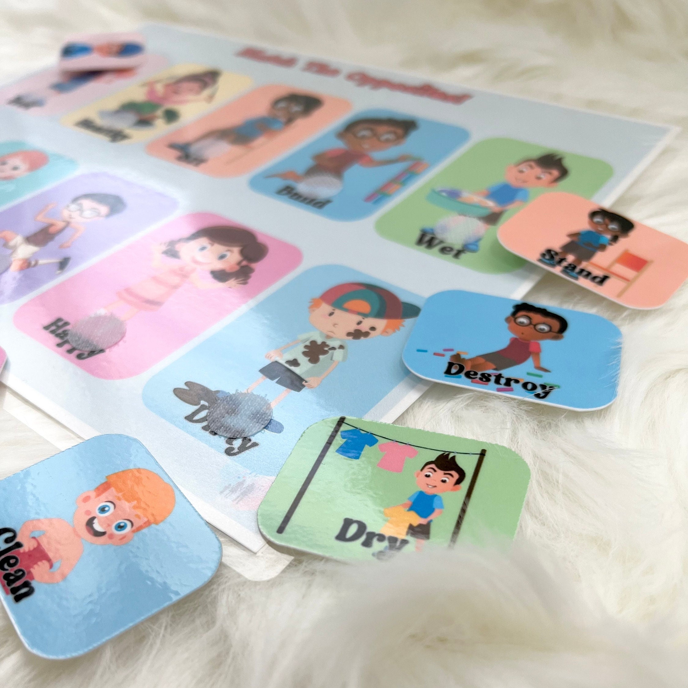 Opposites Matching Activity Matching Game Learning - Etsy