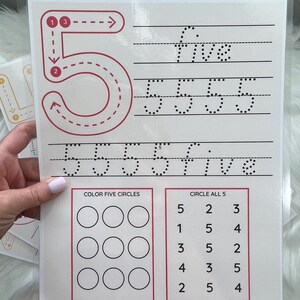 Pre Handwriting Numbers Tracing Worksheets - Preschool Handwriting ...