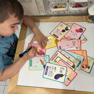 Alphabet Tracing Cards, Alphabet Tracing Worksheets, Fruits and ...