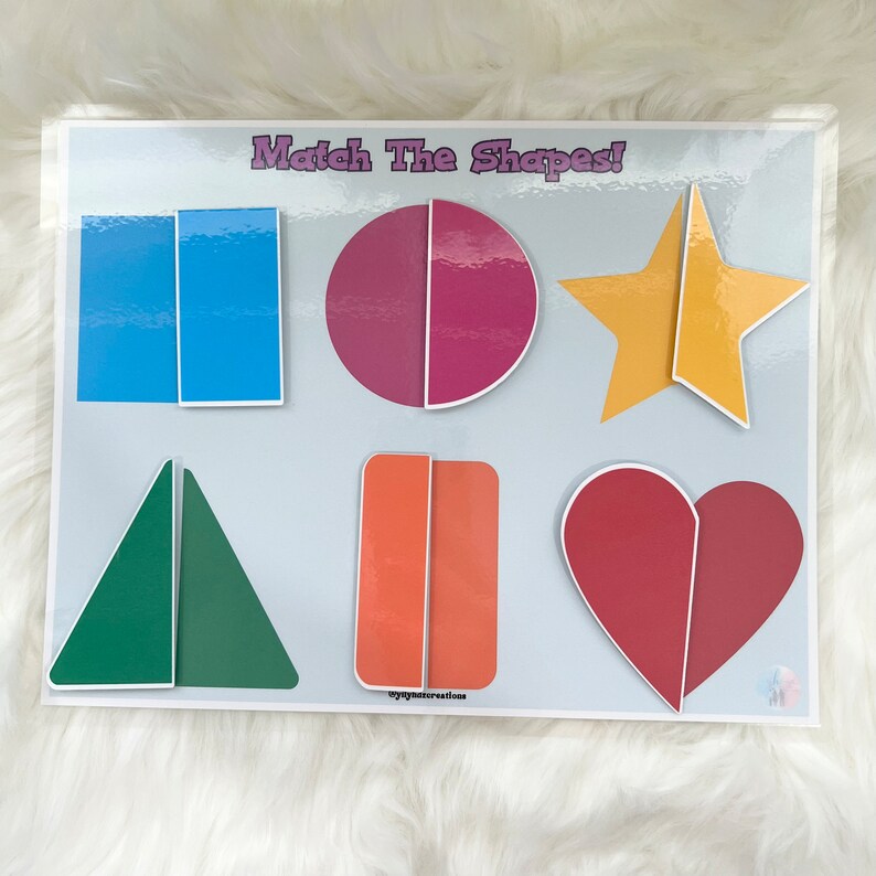 Sort by Shapes Shape Matching Activity Shape Matching Game Shape ...