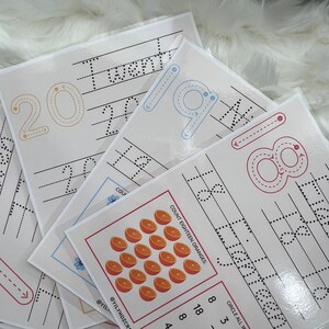 Pre Handwriting Numbers Tracing Worksheets Preschool Handwriting ...