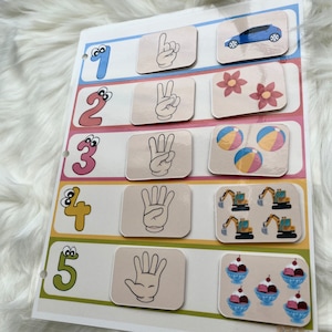 Number Matching Activity - Preschool Math -preschool Worksheets ...