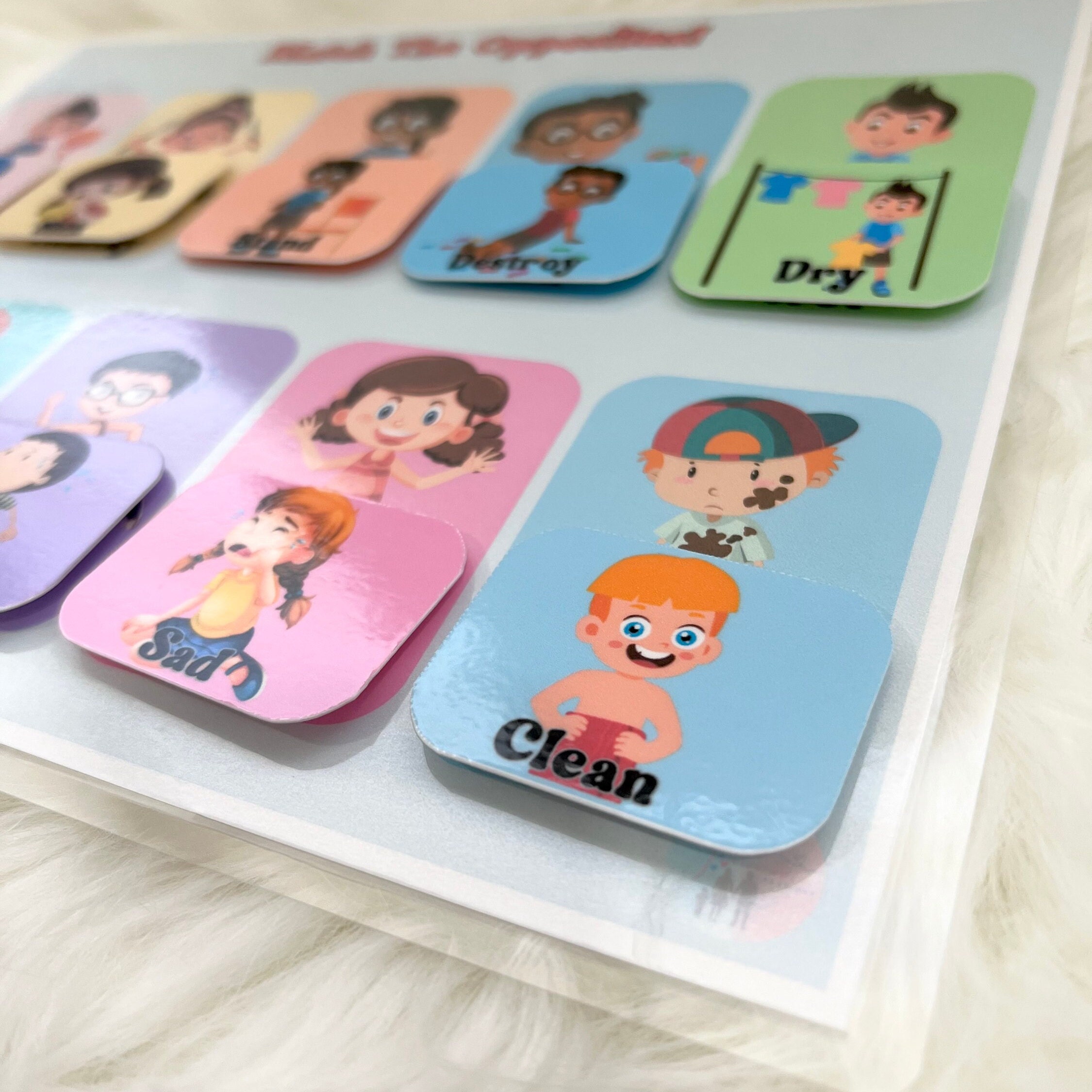 Opposites Matching Activity Matching Game Learning - Etsy