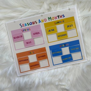 Months of the Year, Educational Activity, Preschool and Kindergarten ...