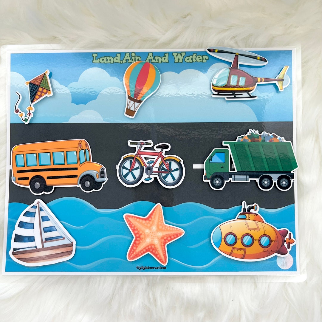 Land Air Water Transportation - Preschool Printable - Land Air and ...