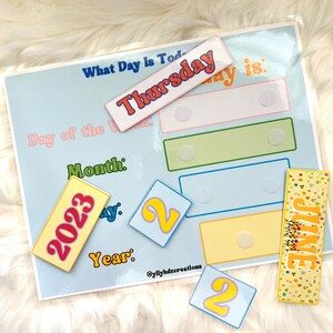 Kids Daily Calendar - Kids Morning Board - Preschool Morning Board ...