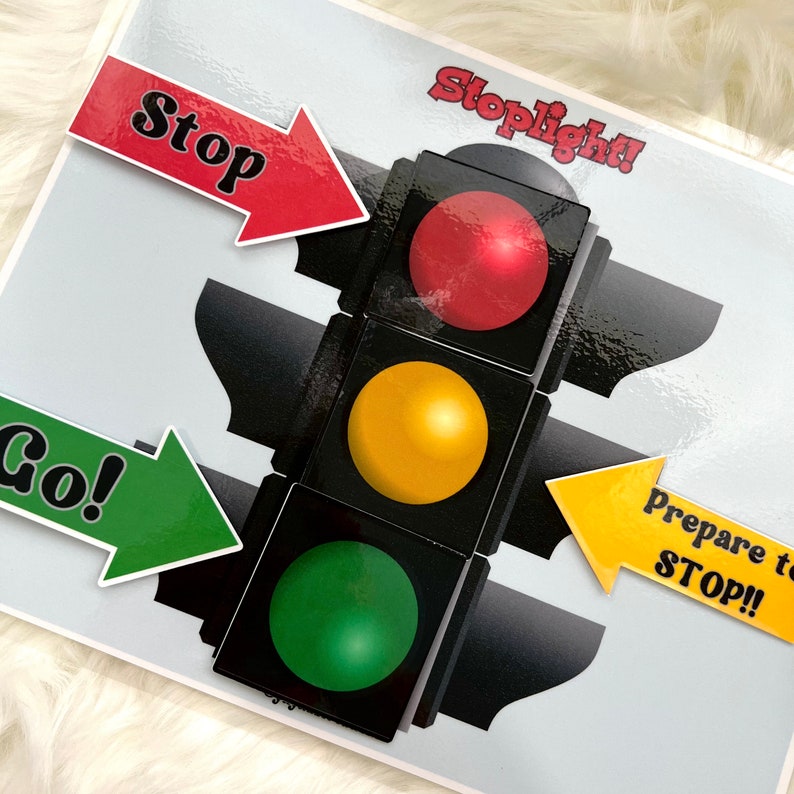 Preschool Busy Book Traffic Light Activity Traffic Light - Etsy