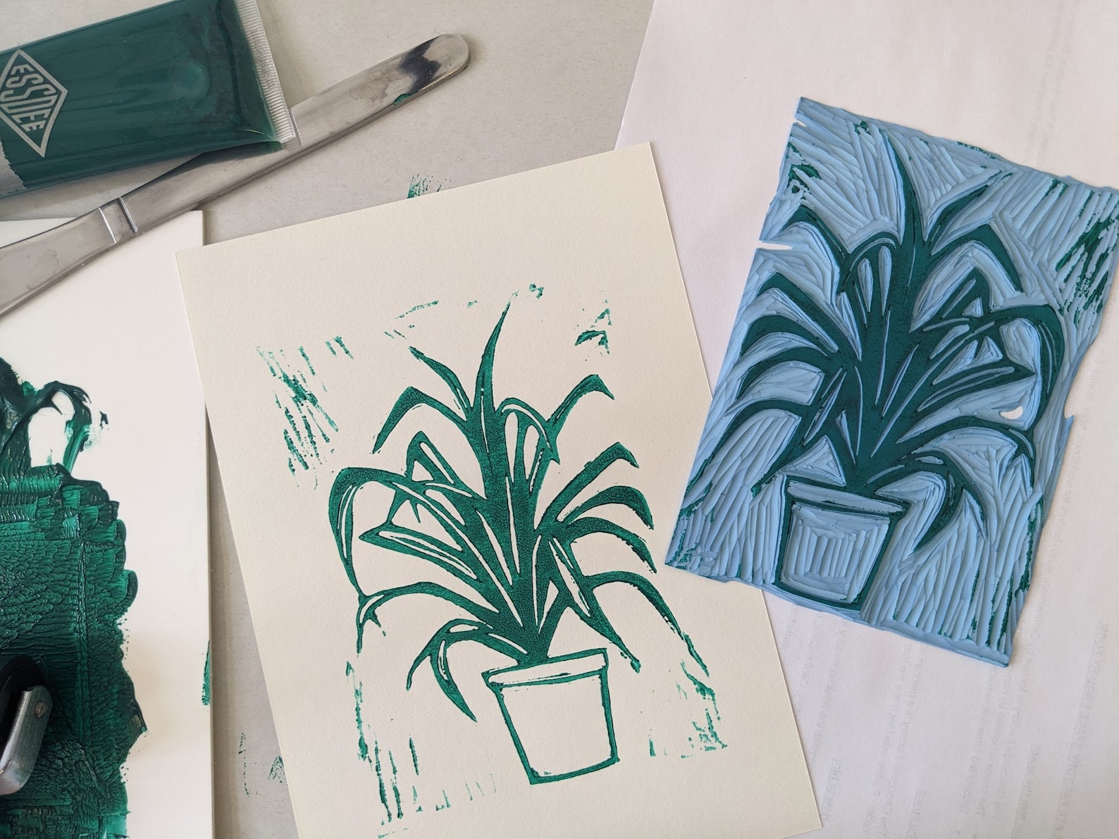 Botanical Linocut Printing Kit - Etsy