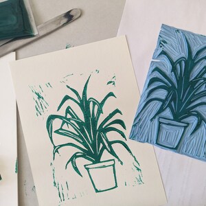 Botanical Linocut Printing Kit - Etsy