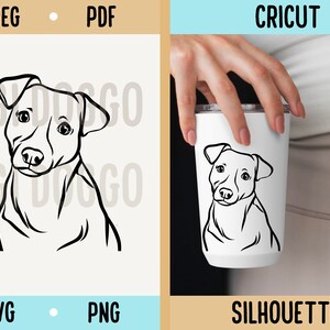 Jack Russell Terrier Outline SVG: Dog Breed Vector Art (digital ...