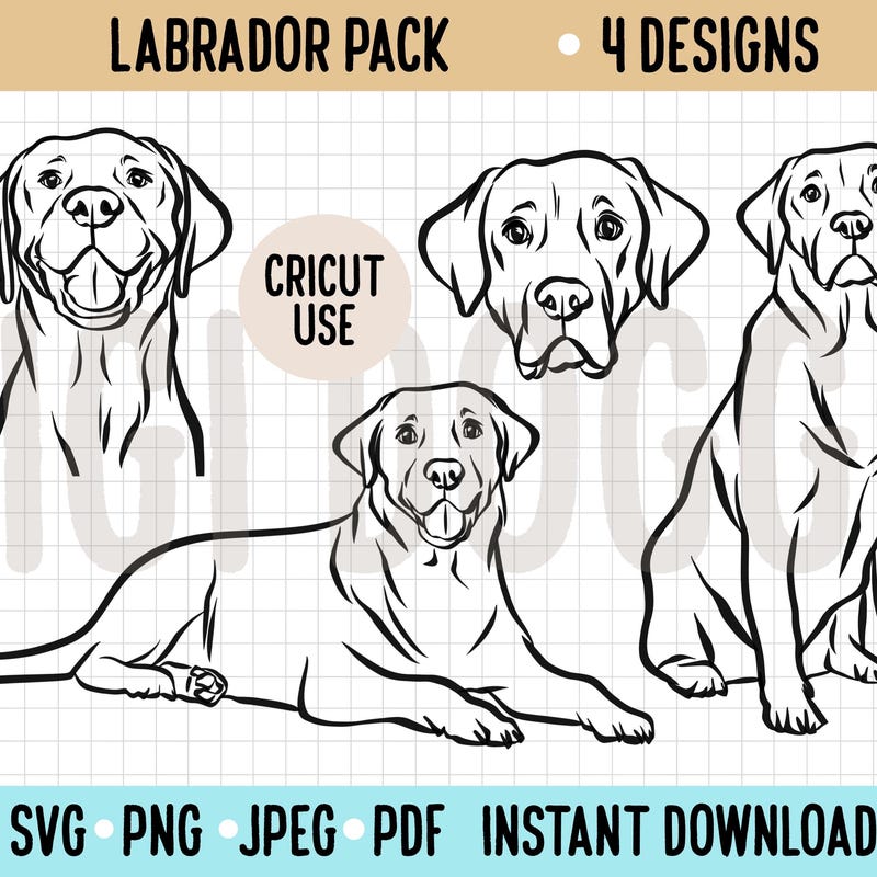 Black Lab Outline Drawing - Etsy