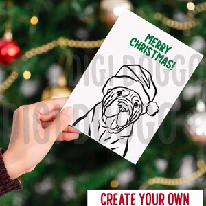 Shar Pei Dog Svg/shar Pei Breed Line Portrait Clipart/shar Pei Santa ...