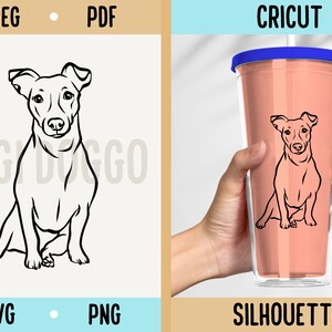 Jack Russell Terrier Outline SVG: Dog Breed Vector Art (digital ...