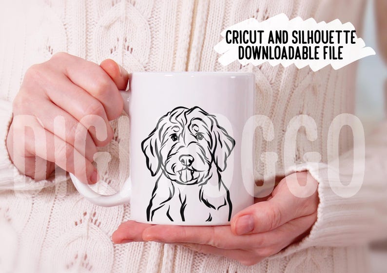 Bernedoodle Outline SVG: Dog Line Drawing Vector (digital Download) - Etsy