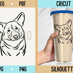 Corgi Outline Drawing SVG/ Corgi Clipart SVG Bundle/ Dog Breed Line Art ...