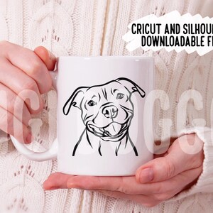 Staffordshire Bull Terrier Dog Outline Svg/large Dog Breed Line Drawing ...